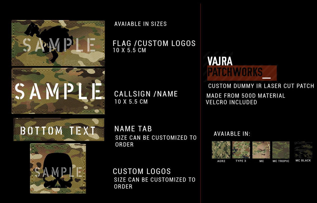 Custom IR Laser Cut Patch – Vajra Concepts