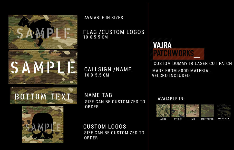 Custom IR Laser Cut Patch – Vajra Concepts